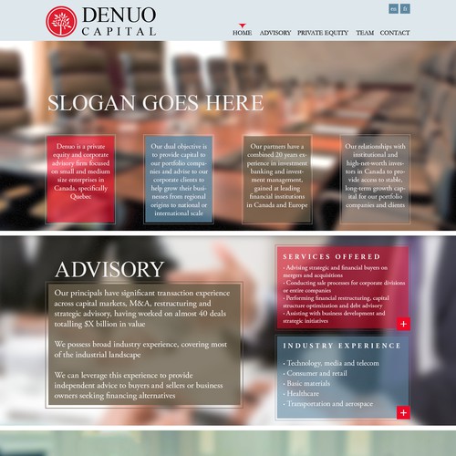 Designs | Create a slick but subtle website design for a start-up ...