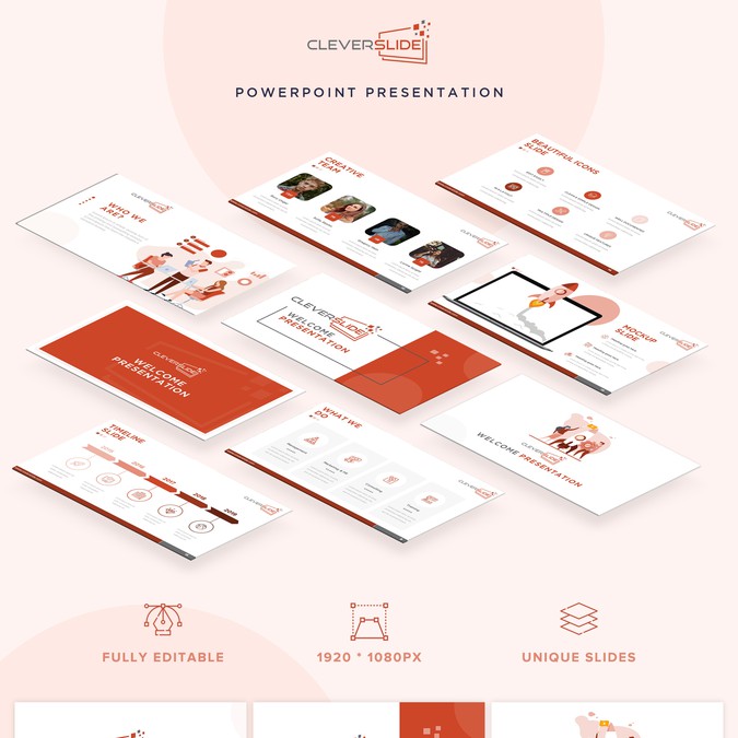 Create a modern PowerPoint template for innovative digital product ...