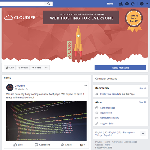 Create stunning Facebook cover based on current website design ...