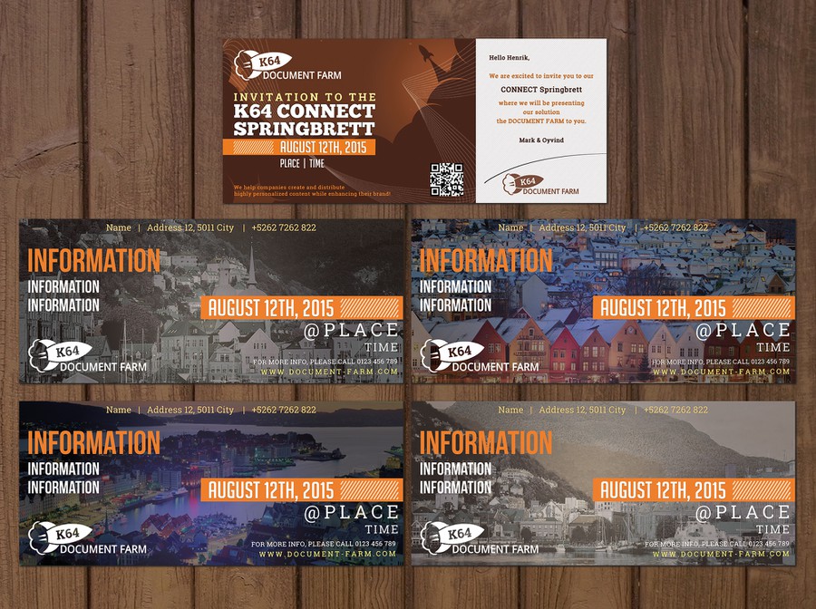 Design our invite to a business event in the form of a ticket | Card or ...