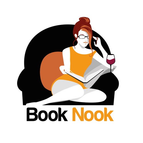 Book Nook: A fun logo design for every woman who loves to read (or at ...