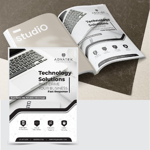 Designs | Sleek and modern newspaper ad for IT service Company ...