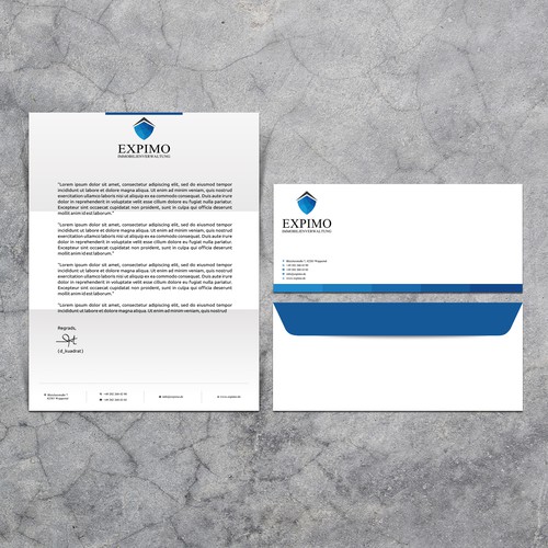 "Letterhead, Envelope and Company Papers for new Real Estate Management ...