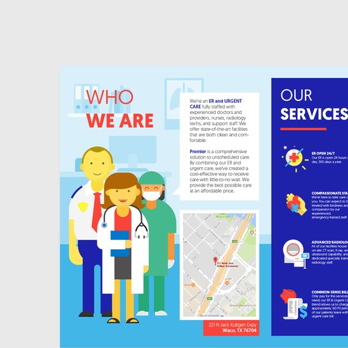 Illustrative Brochure for ER & Urgent Care | Brochure contest