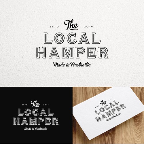 Rustic themed logo for new hamper company The Local Hamper | Logo ...