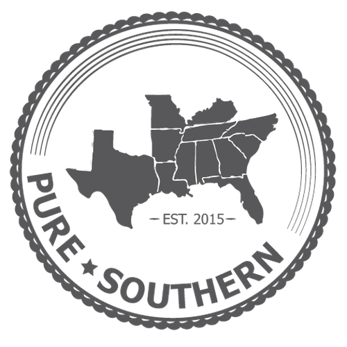 Create the emblem/logo for PURE SOUTHERN, a southern college themed ...