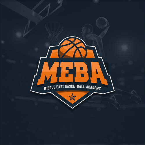 Design a powerful basketball logo for the Middle East Basketball ...