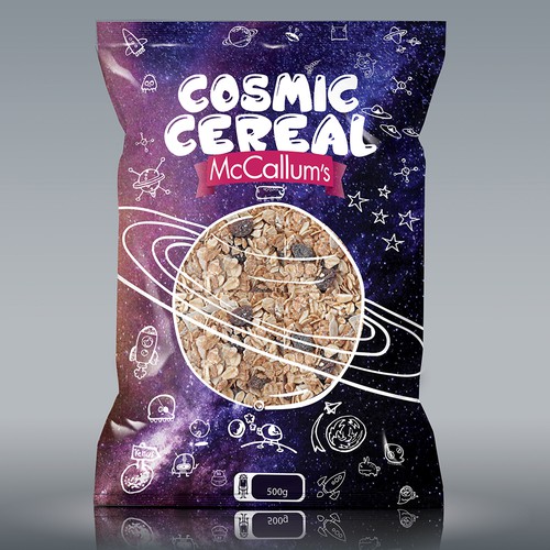 Fun Breakfast Cosmic Cereal | Product packaging contest