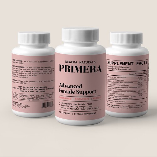 Designs | Wellness Supplement Label for Women 40 + | Product label contest