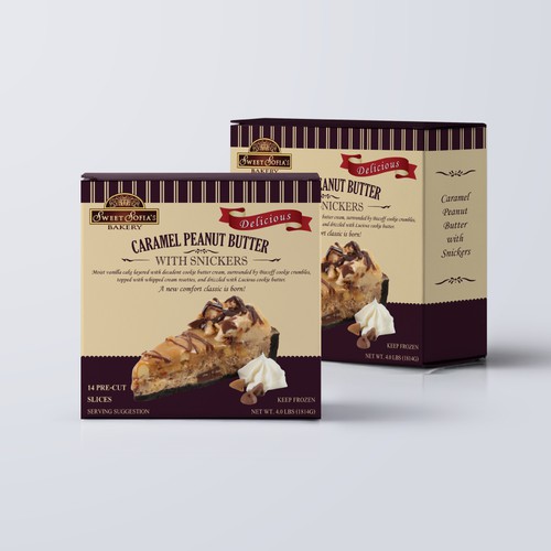 Caramel Peanut Butter with Snickers Cake BOX | Product packaging contest