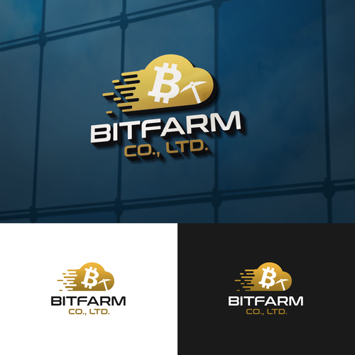 BITFARM - Cryptocurrency cloud mining logo and branding | Logo & brand ...
