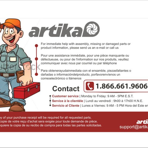 Create a customer service information flyer for retailed products ...