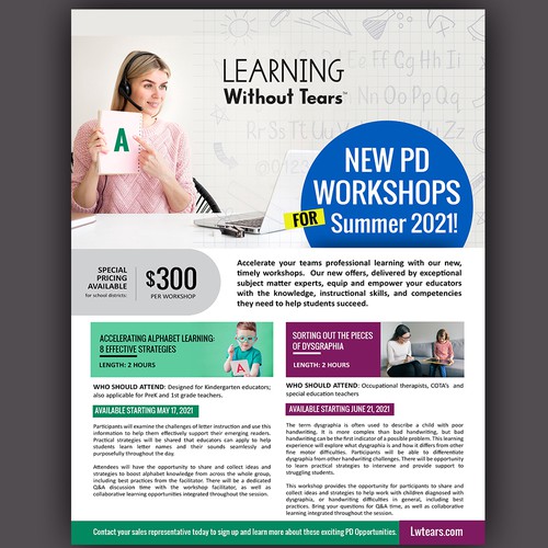 Designs | LWT Two Hour Workshop Flyer for Sales | Postcard, flyer or ...