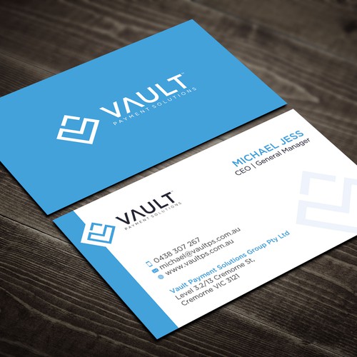 Designs | Vault Payment Solutions - Modern, professional Business Cards ...