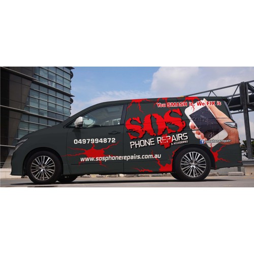 Van Wrap for SOS Phone Repairs! Go crazy, show us what you got! | Car ...