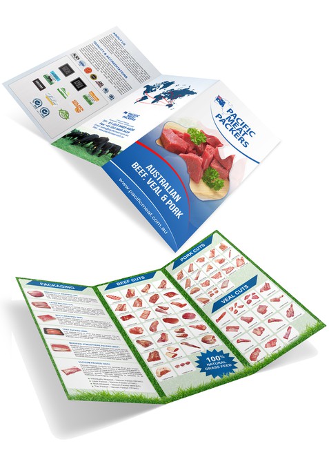 Trifold Brochure for Beef, Pork & Veal Processing business in Australia ...