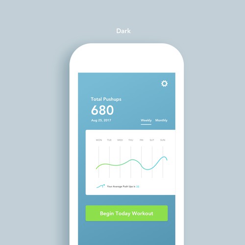 Create a simple, beautiful UI for a Push-Up fitness app | App design ...