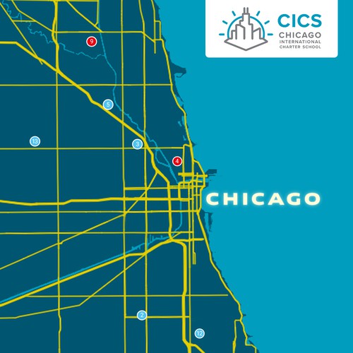 Map of Chicago Schools | Illustration or graphics contest