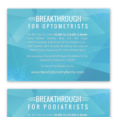 2 simple, magazine ads needed asap | Postcard, flyer or print contest