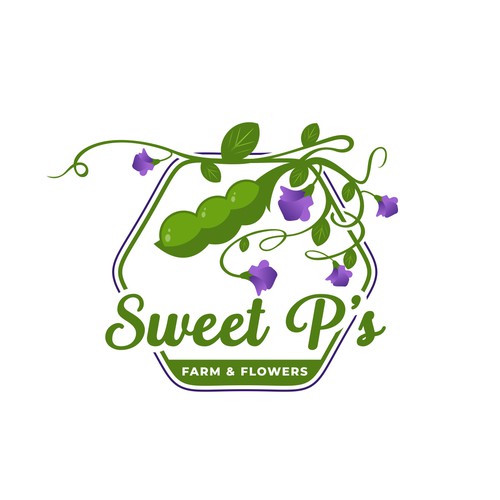 Designs | Viney Three peas in a pod with flower | Logo design contest