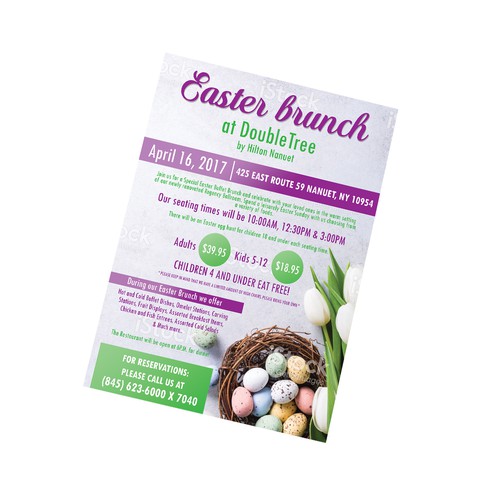 Design an Easter Brunch flyer for DoubleTree by Hilton Hotel Nanuet ...