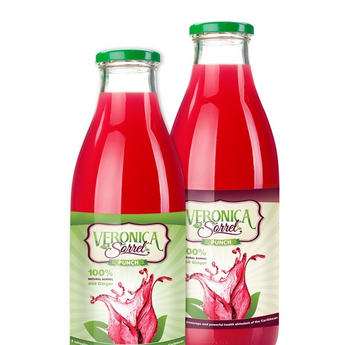 Label design for a natural specialty drink - Veronica Sorrel Punch ...