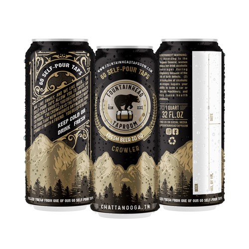 Designs | Strong and Elegant Crowler Beer Can Label | Product label contest