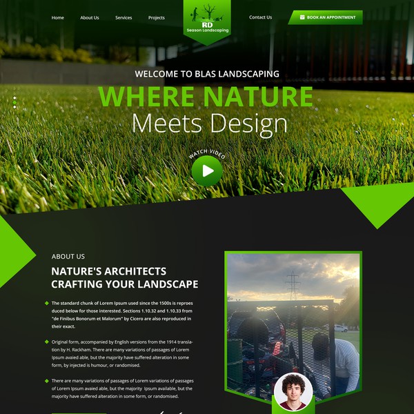 Real estate property management application landing page design | Web ...