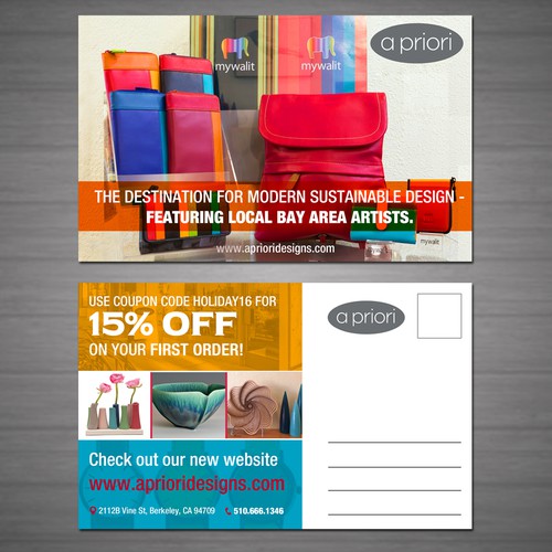 Need an awesome postcard to announce our new website | Postcard, flyer ...