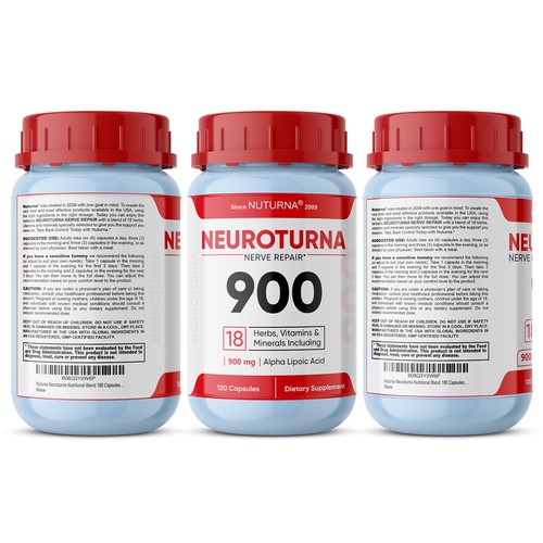 Designs | Supplement Label for NEUROTURNA | Product packaging contest