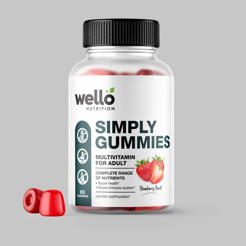 Designs | Multi vitamin gummies label design | Product label contest
