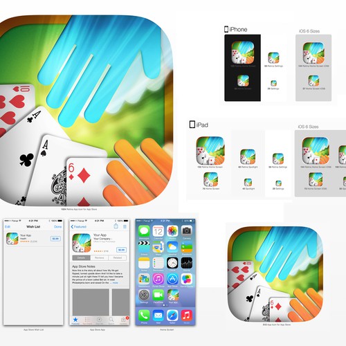 Mobile App Card Game Icon | Icon or button contest