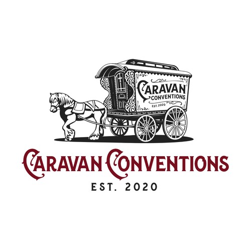Designs | Caravan Conventions: Gypsy Horse with Gypsy Wagon | Logo ...