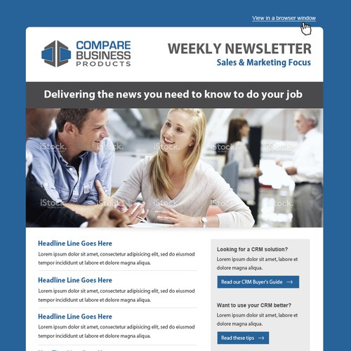 Designs | Create a clean, modern newsletter for a business technology ...