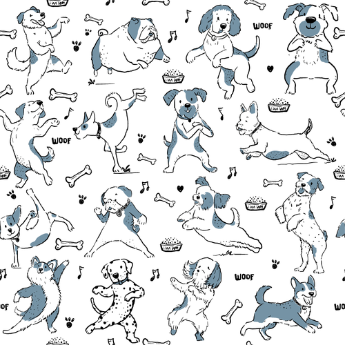 Designs | Dancing dog doodles! | Illustration or graphics contest