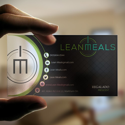 Designs | Lean Meals Business Cards | Business card contest