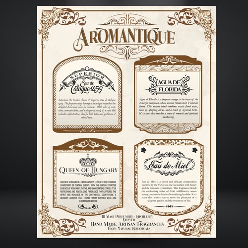 Designs | One-page for the launch of a Victorian Fragrance Line ...
