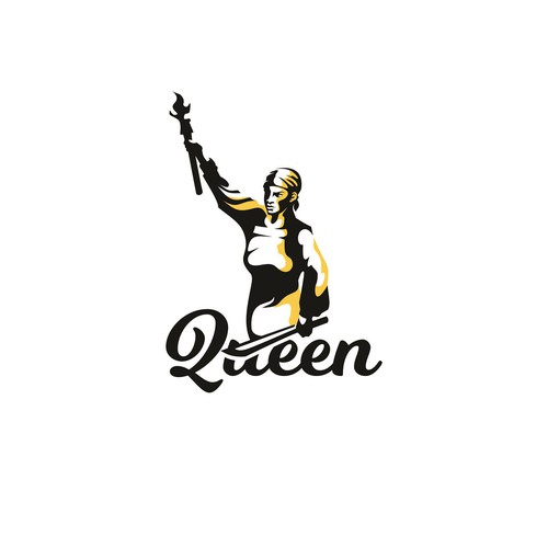Image of rebel queen. Torch in one hand. Machete in other. | Logo ...