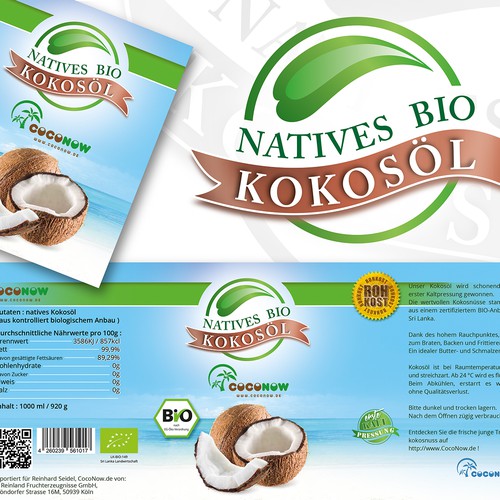 Coconut Oil Labels: the Best Coconut Oil Label Design Ideas | 99designs