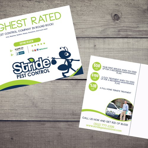 Create a clean & compelling mailer for a pest control company ...