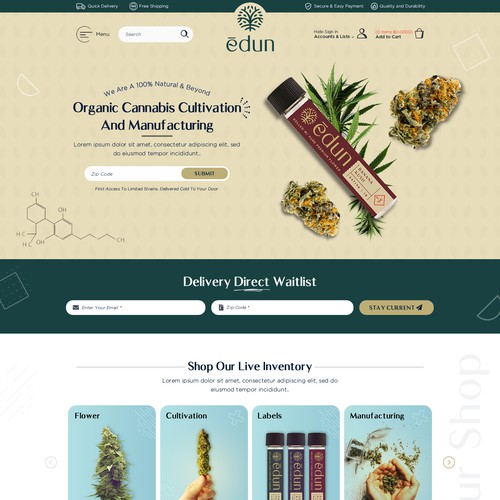 Designs | We need a powerful web design for our Sustainable Cannabis ...