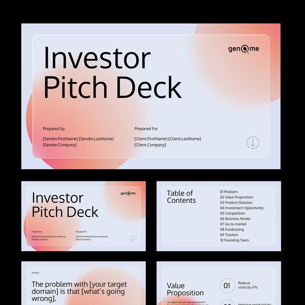 Modern powerpoint design for a corporate capabilities deck to showcase ...