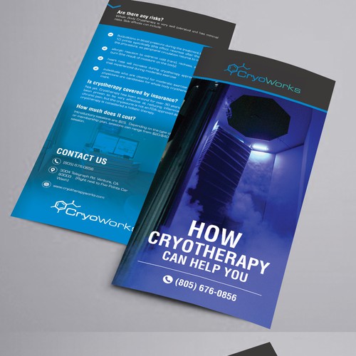 Clean, simple, and educational brochure needed for Cryotherapy business ...