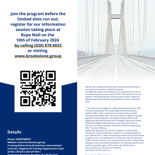 Designs | Design Trifold Pamphlet for Premium Education/Immigration ...