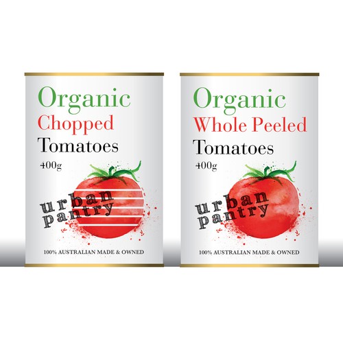 Organic Tin Tomato Label Design | Product label contest