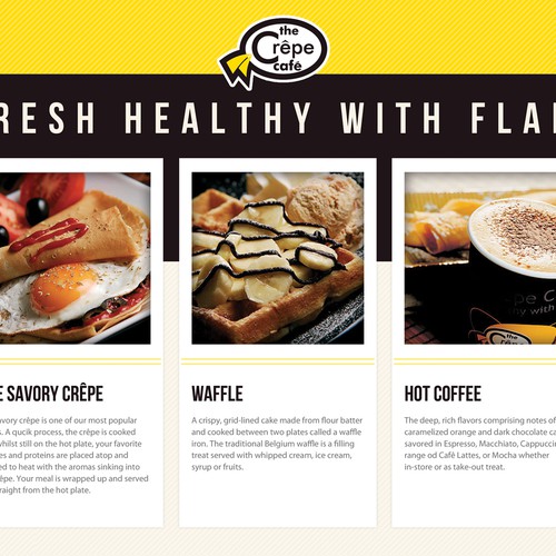 Flyer design for The Crepe Cafe | Postcard, flyer or print contest