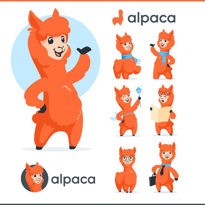 Design the cutest Alpaca mascot | Character or mascot contest