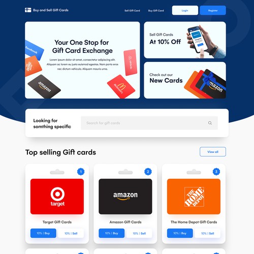 Designs | Modern Customer Engaging Website for our Online Gift Card ...