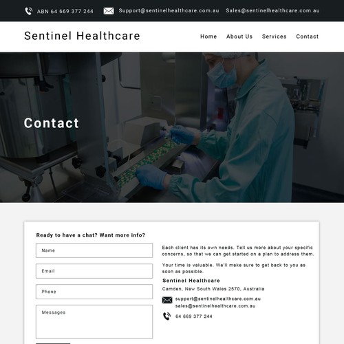 Designs | Sentinel Healthcare needs a modern, premium-feel web design ...