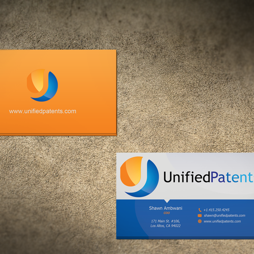 Designs | business card for Unified Patents | Business card contest